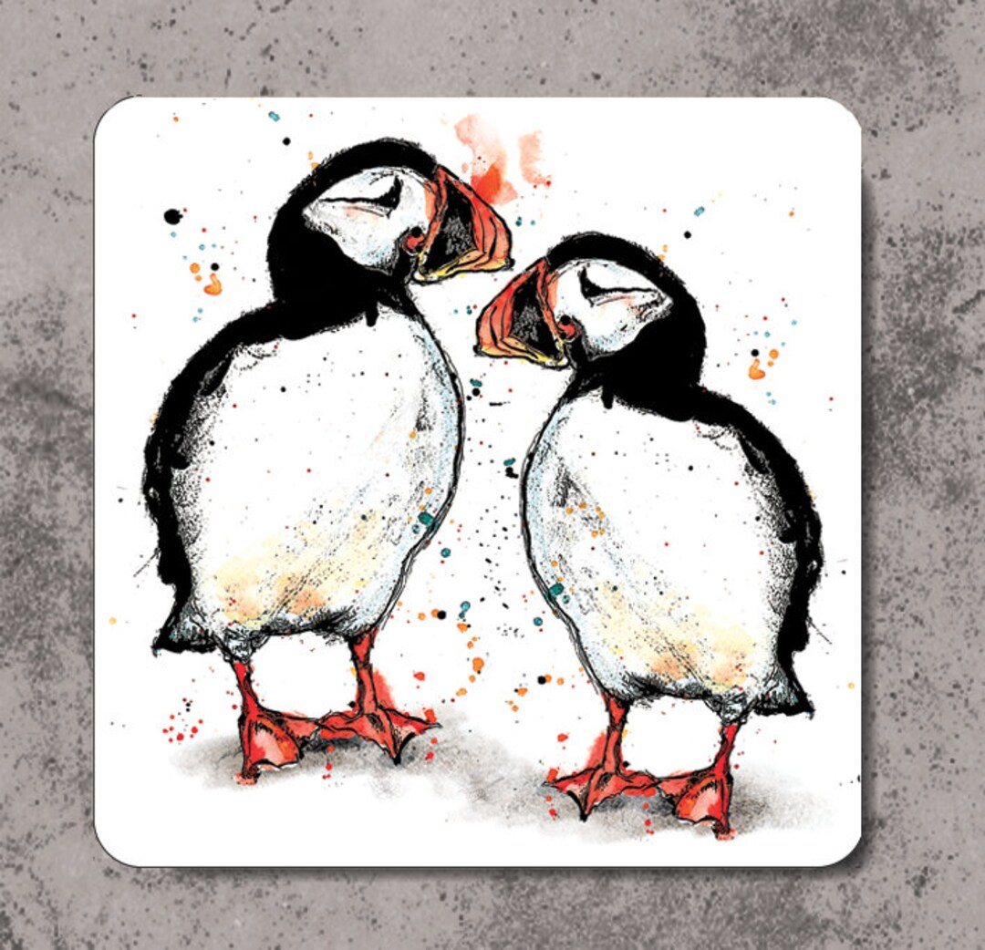 Puffin Coaster (CO0010) - Etsy