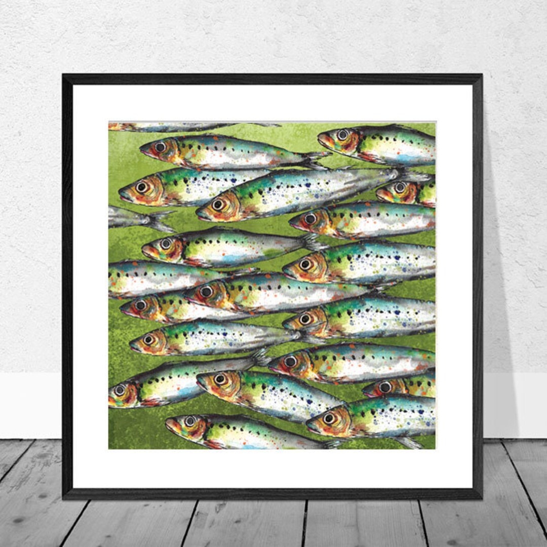 Sardine Art Print (P0079) - Etsy