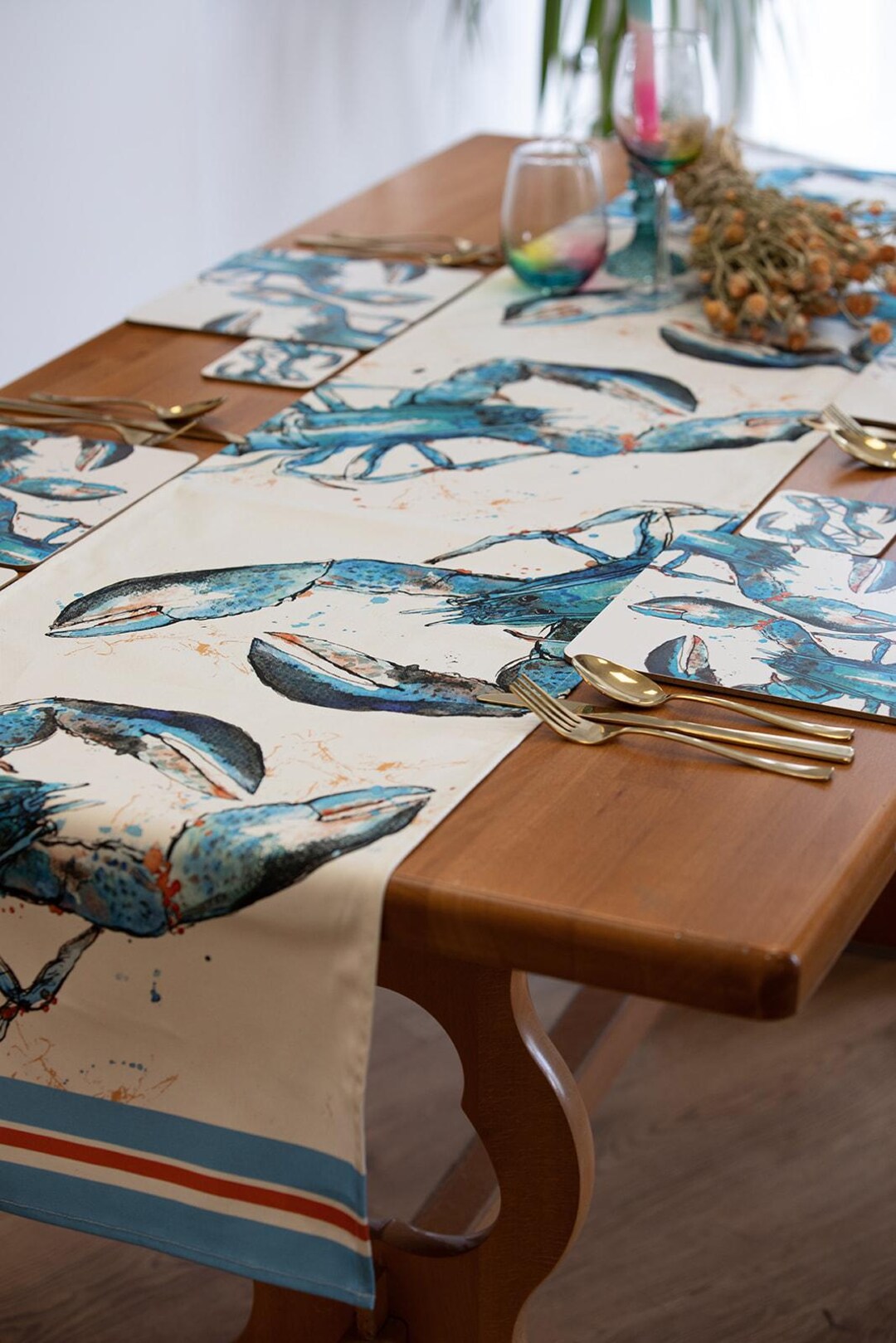 Blue Lobster Table Runner (TR0014) - Etsy