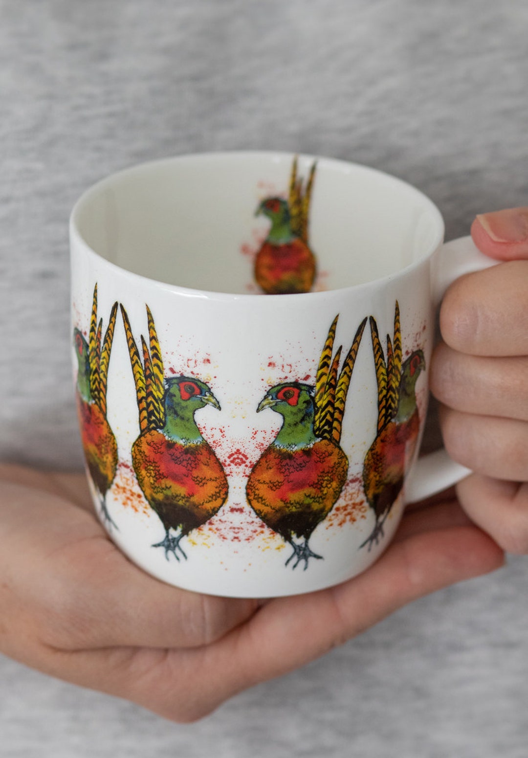 Pheasant Bone China Mug (CM0013) - Etsy UK