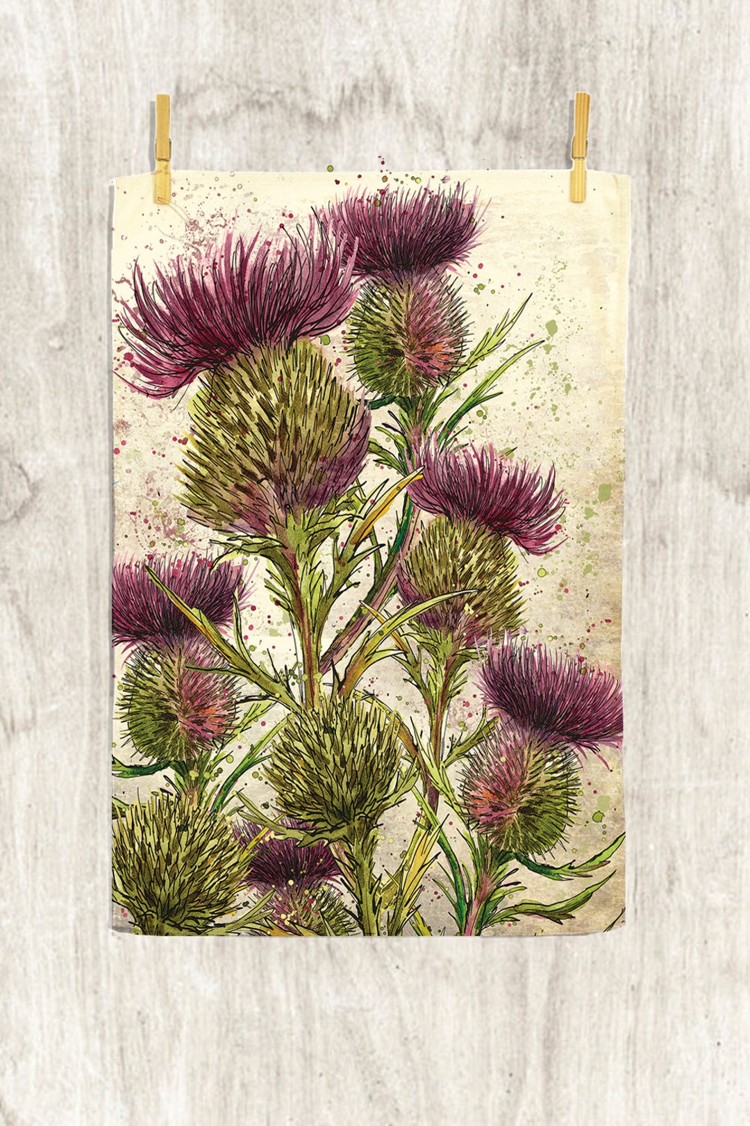 Thistle Tea Towel - Etsy