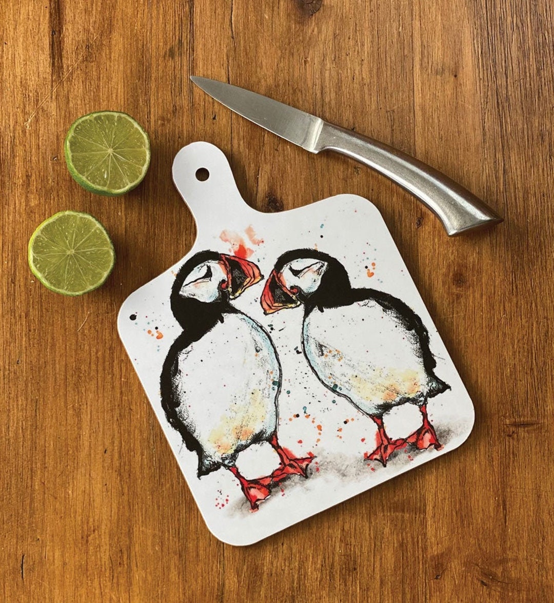 Small Puffin Chopping Board - Etsy