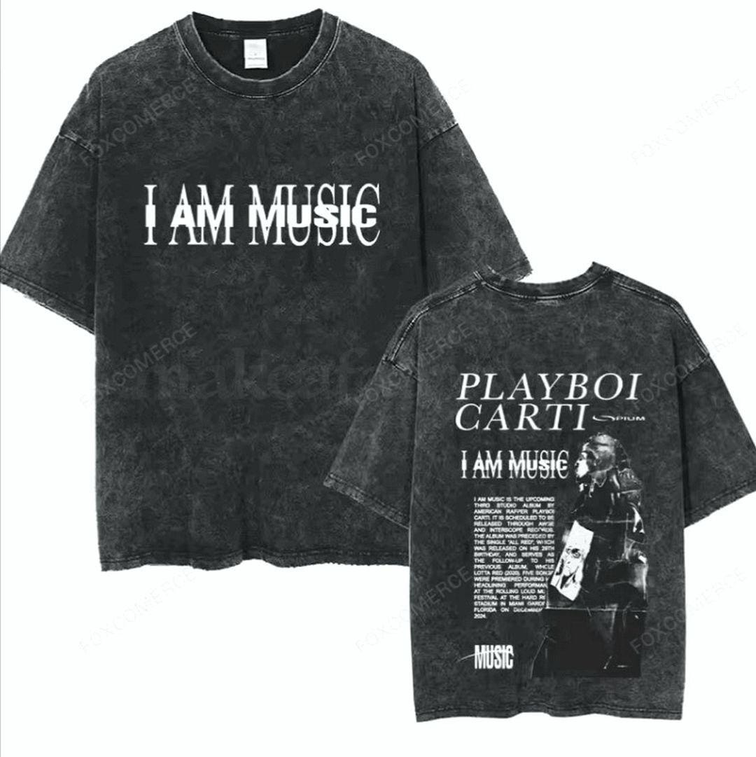 Playboi Carti Washed Punk Shirt – 2025 Tour Opium Graphic Cotton Tee ...