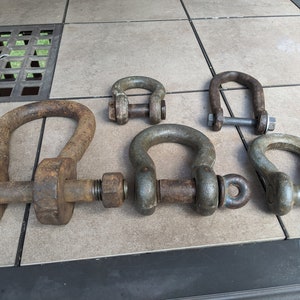 Set 5 Metal Crane Shackles Rigging Construction Decor,heavy Duty ...
