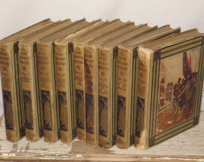 The Home University Bookshelf Vintage Old Book Set,vol 1-9,circa 1927 ...