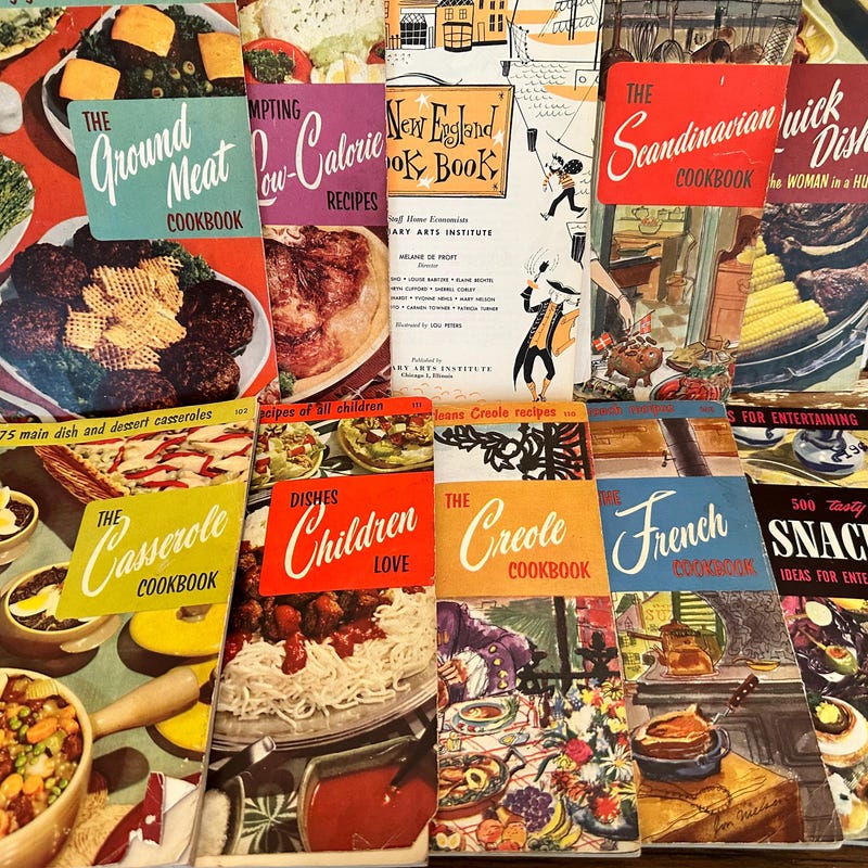 Vintage Cookbook Set - Etsy