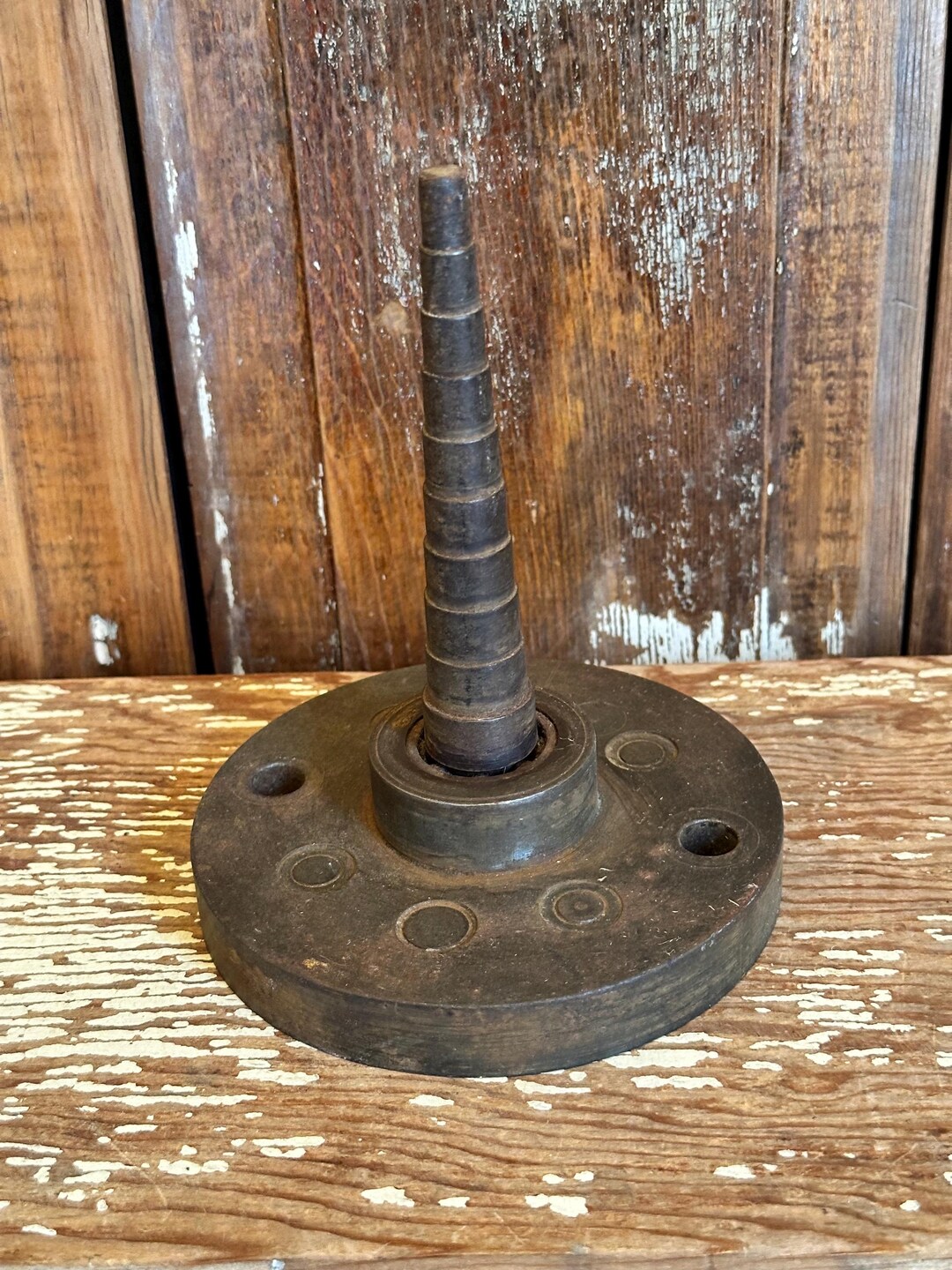 Heavy Rusty Crank Shaft Parts,salvage,fly Wheel,industrial Decor,flange ...