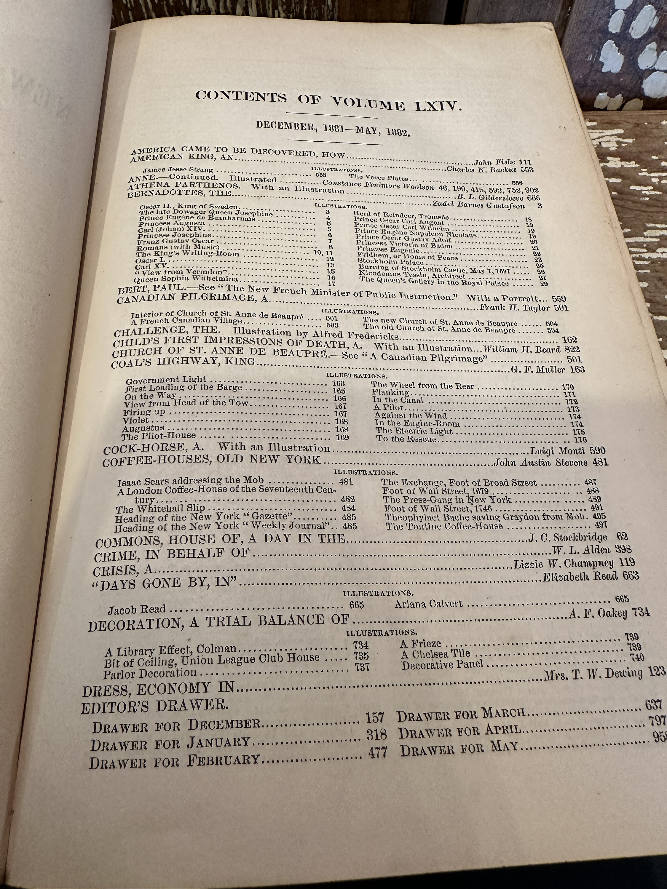Antique Harper's New Monthly Magazine Book,dec 1881 to May 1882 ...