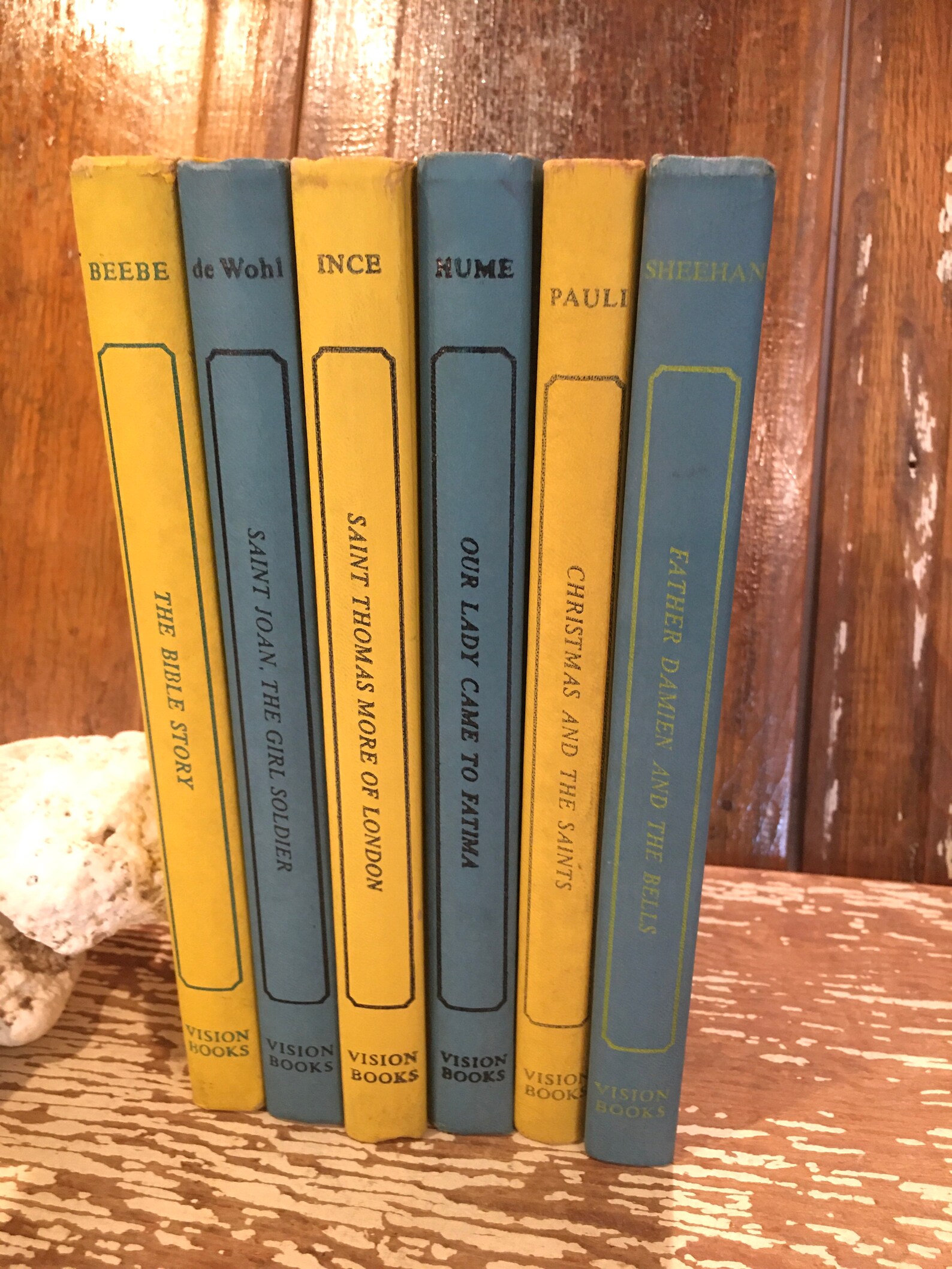 Blue Yellow Booksset of 6colorfulteal Bluehardcovermid - Etsy