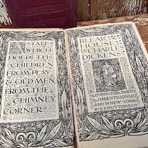 Antique Small Red Burgundy Books,gold Lettering,book Decor,early 1900s ...