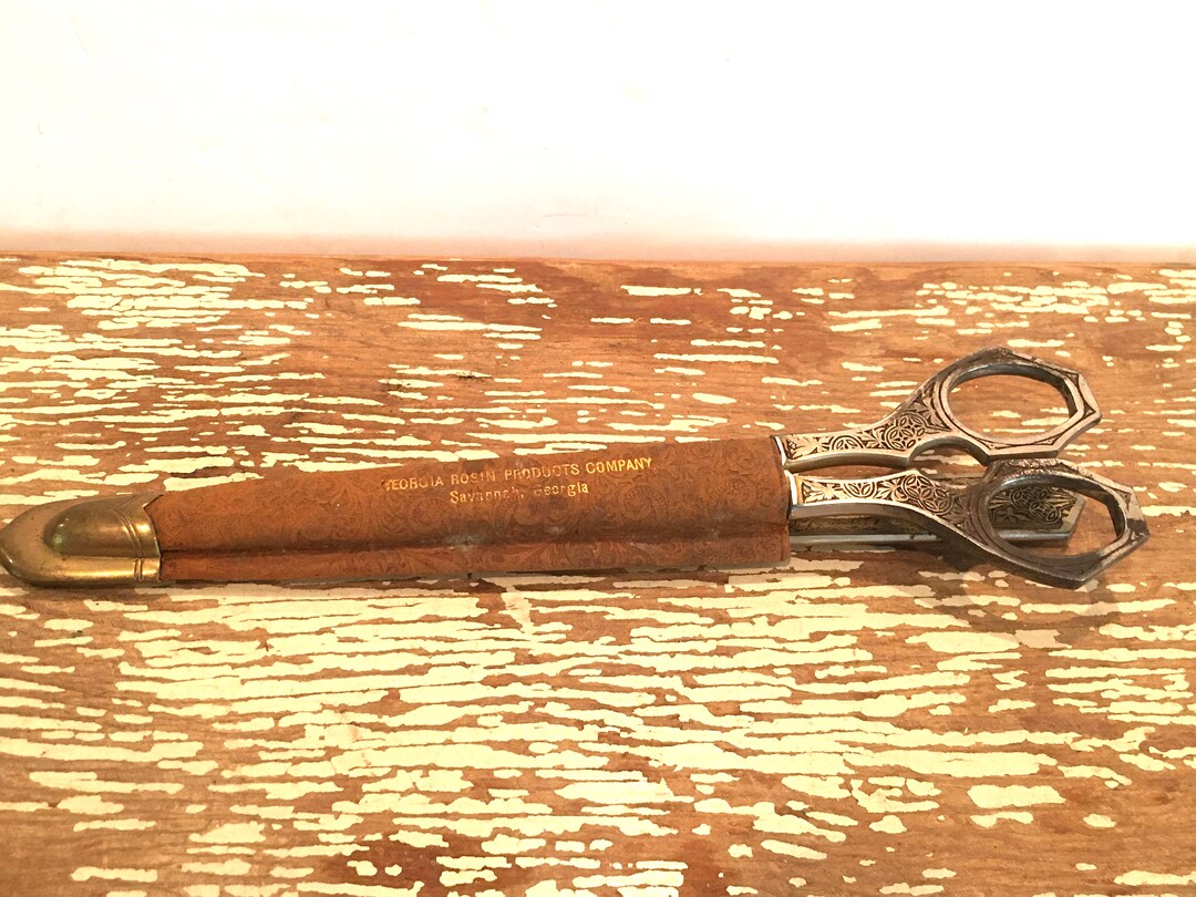 Scissors and Letter Opener Set in Leather Sheath Case9 - Etsy