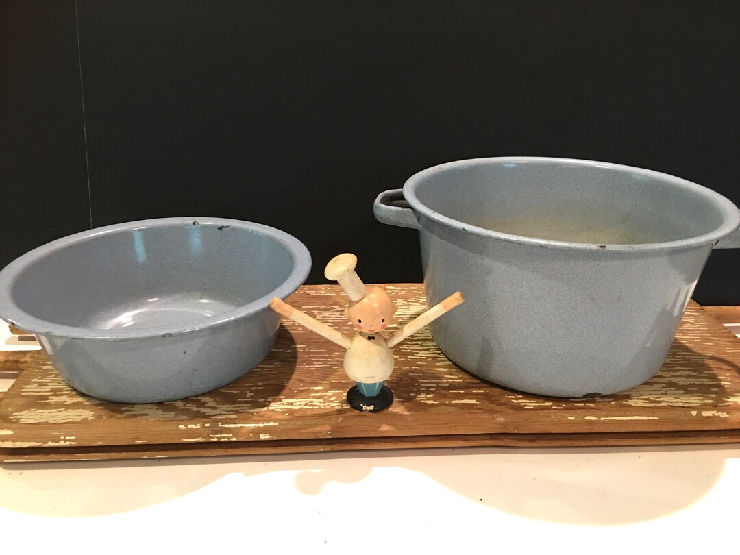 Pale Blue Speckled Enamel Wash - Etsy