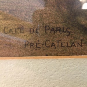 French Cafe Menu Art Print,early 1900s,rare,cafe De Paris,hotel ...