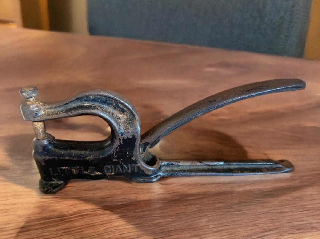 Antique Tool,little Giant Rivet Press Punch,adjustable,cast Iron,rusty ...