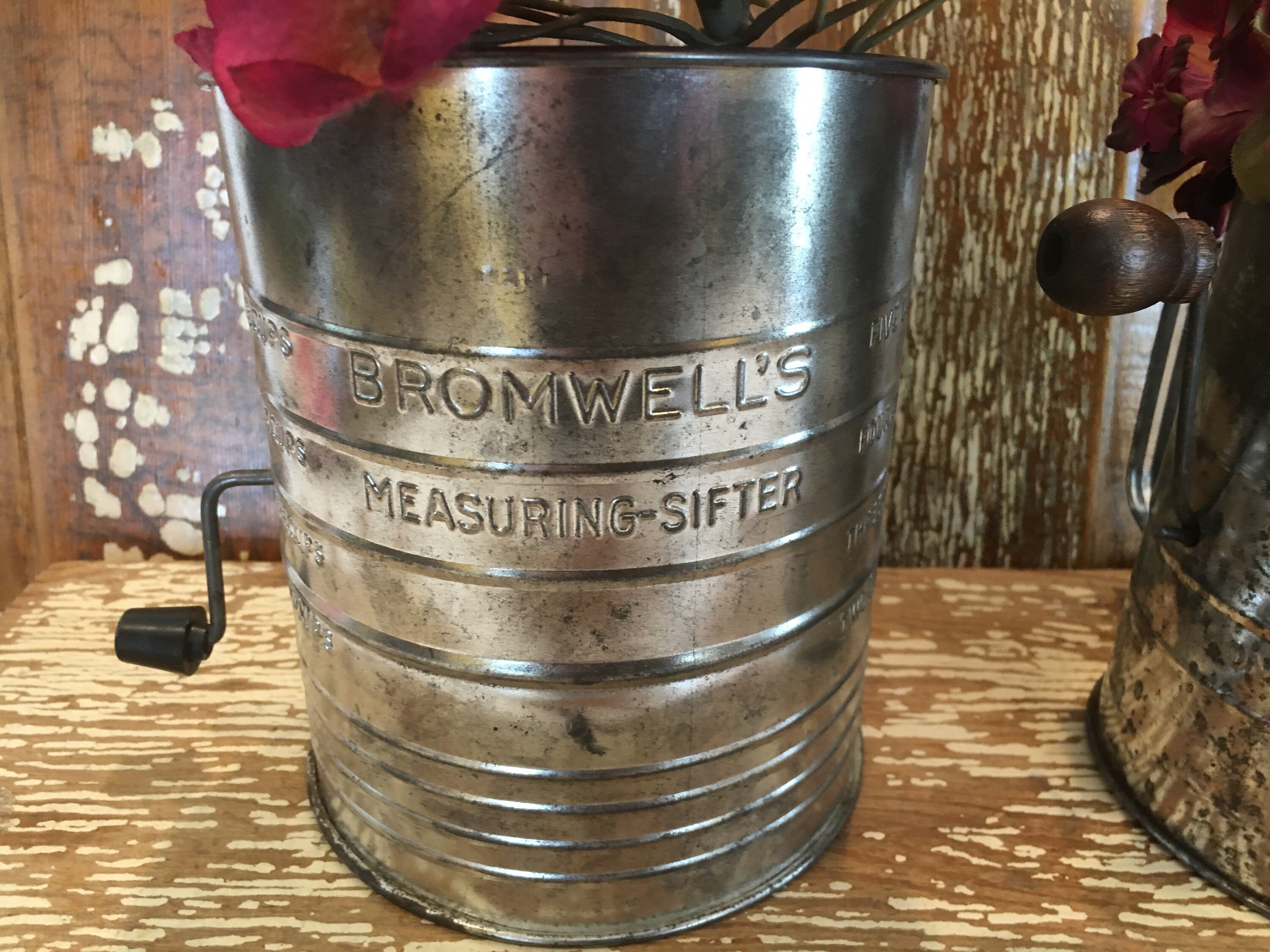 Bromwell 5 cup flour sifter3 cup sifterset of 3black wood | Etsy