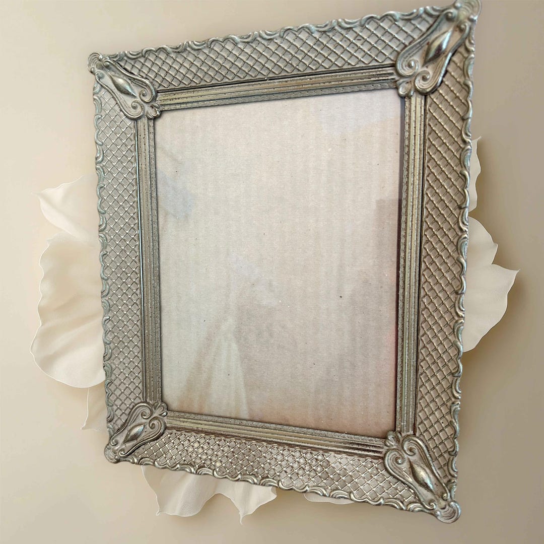 Tarnished and Faded Gold Filigree Picture Frame,8x10,glass Front,ornate ...