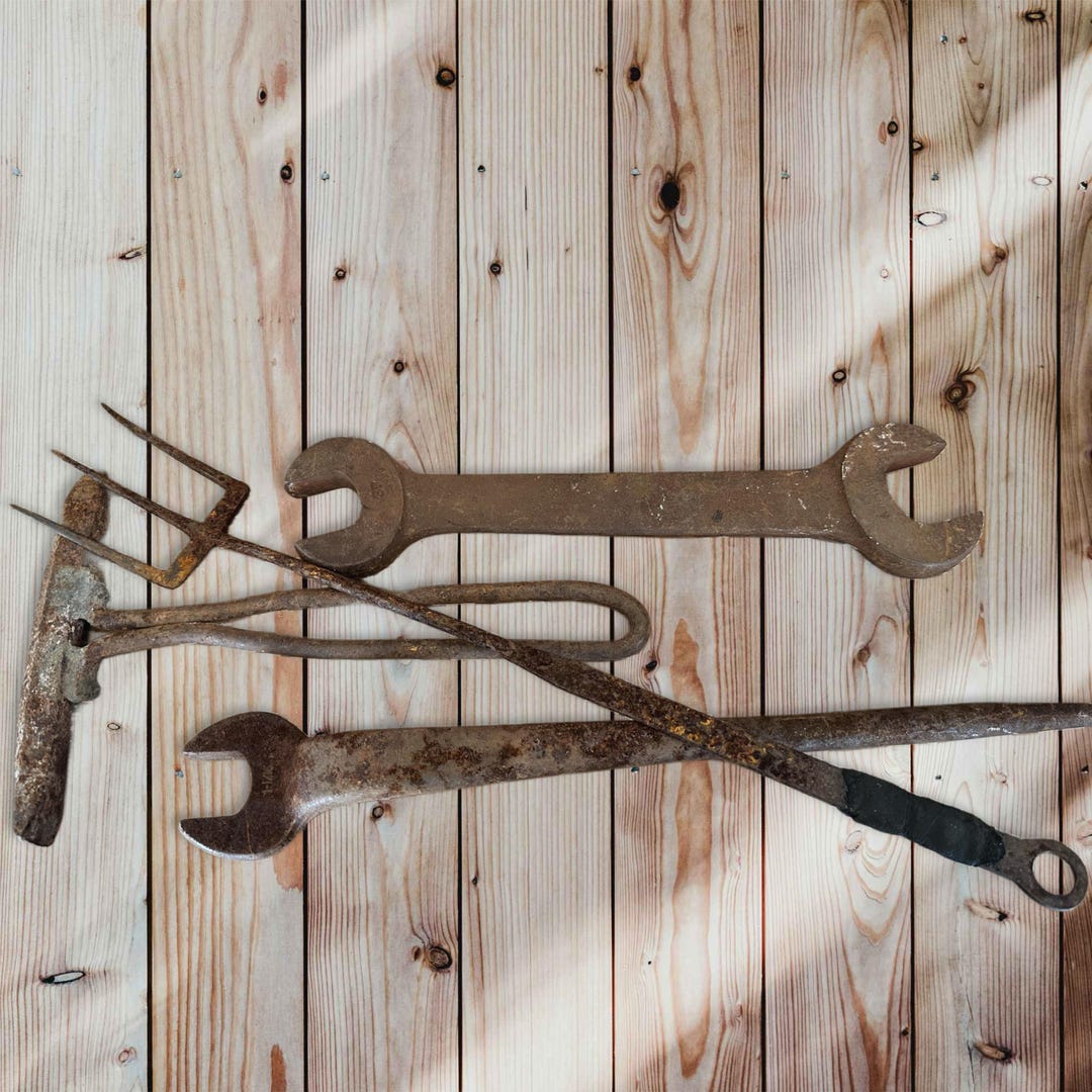 Antique Rusty Tools,collection,set of 4,large,welding Hammer,bonney ...