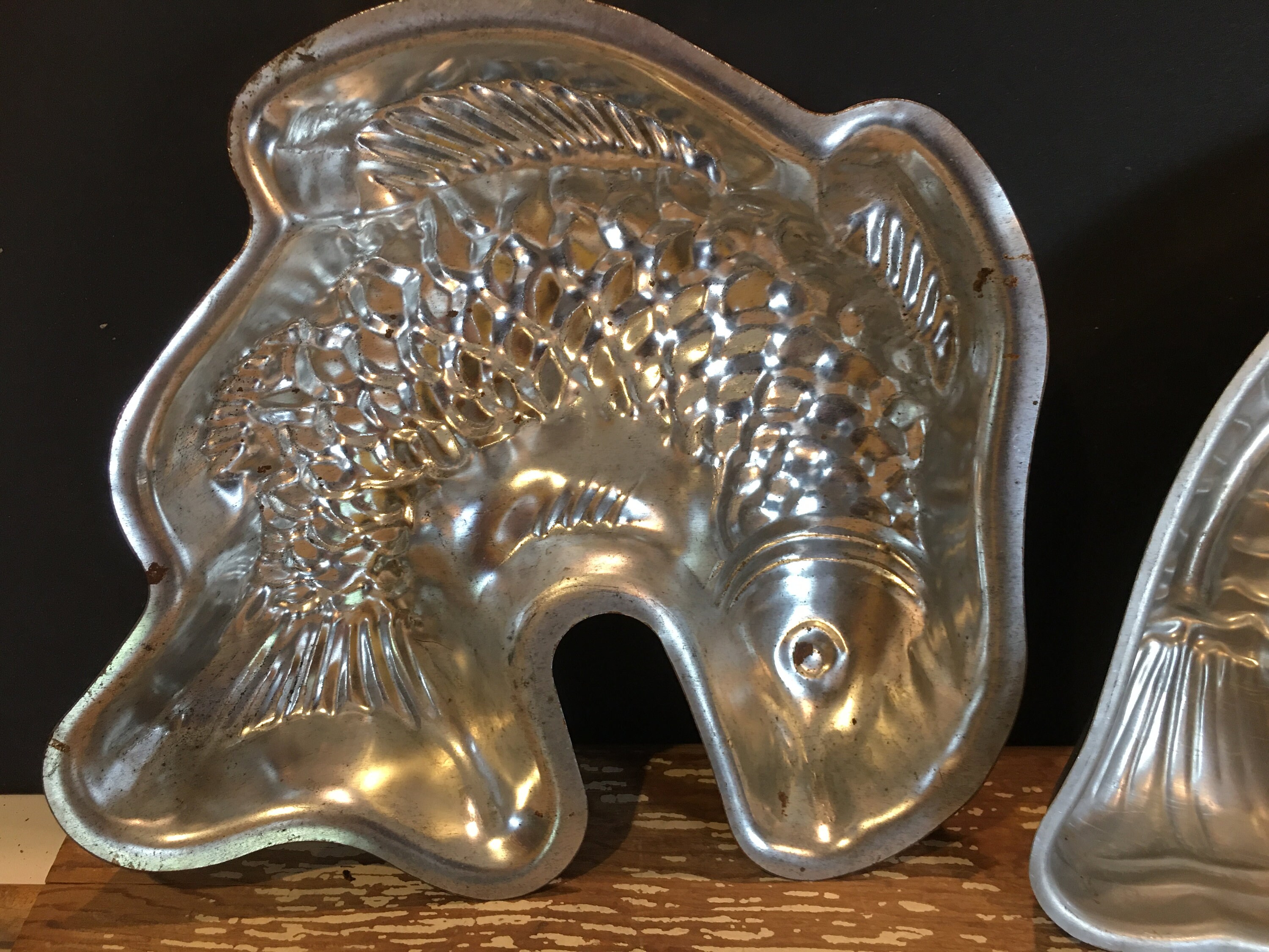 Aluminum Fish Moldsset of 2mirro11 Metal Fishwall - Etsy UK