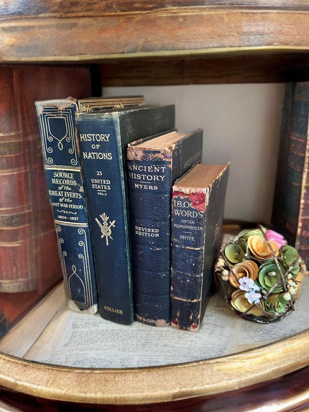 Black Book Decor,set of 4,early 1900s,history,black Book Bundle ...