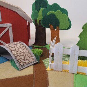 Felt Play Mat With Red Farm Barn - Etsy