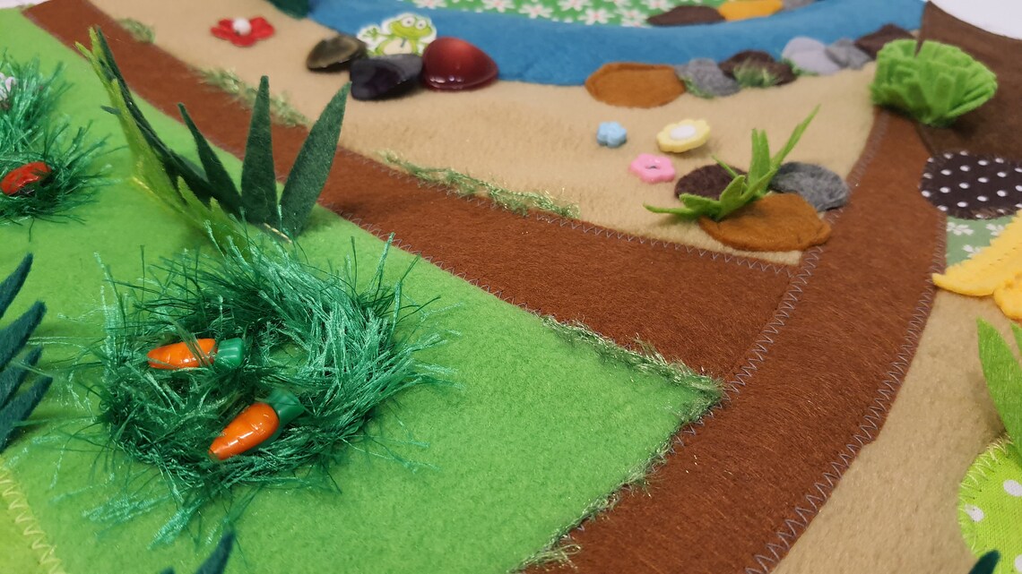 Felt Play Mat With Red Farm Barn - Etsy