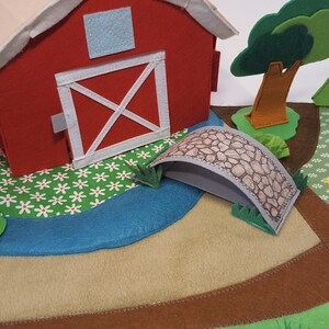 Felt Play Mat With Red Farm Barn - Etsy