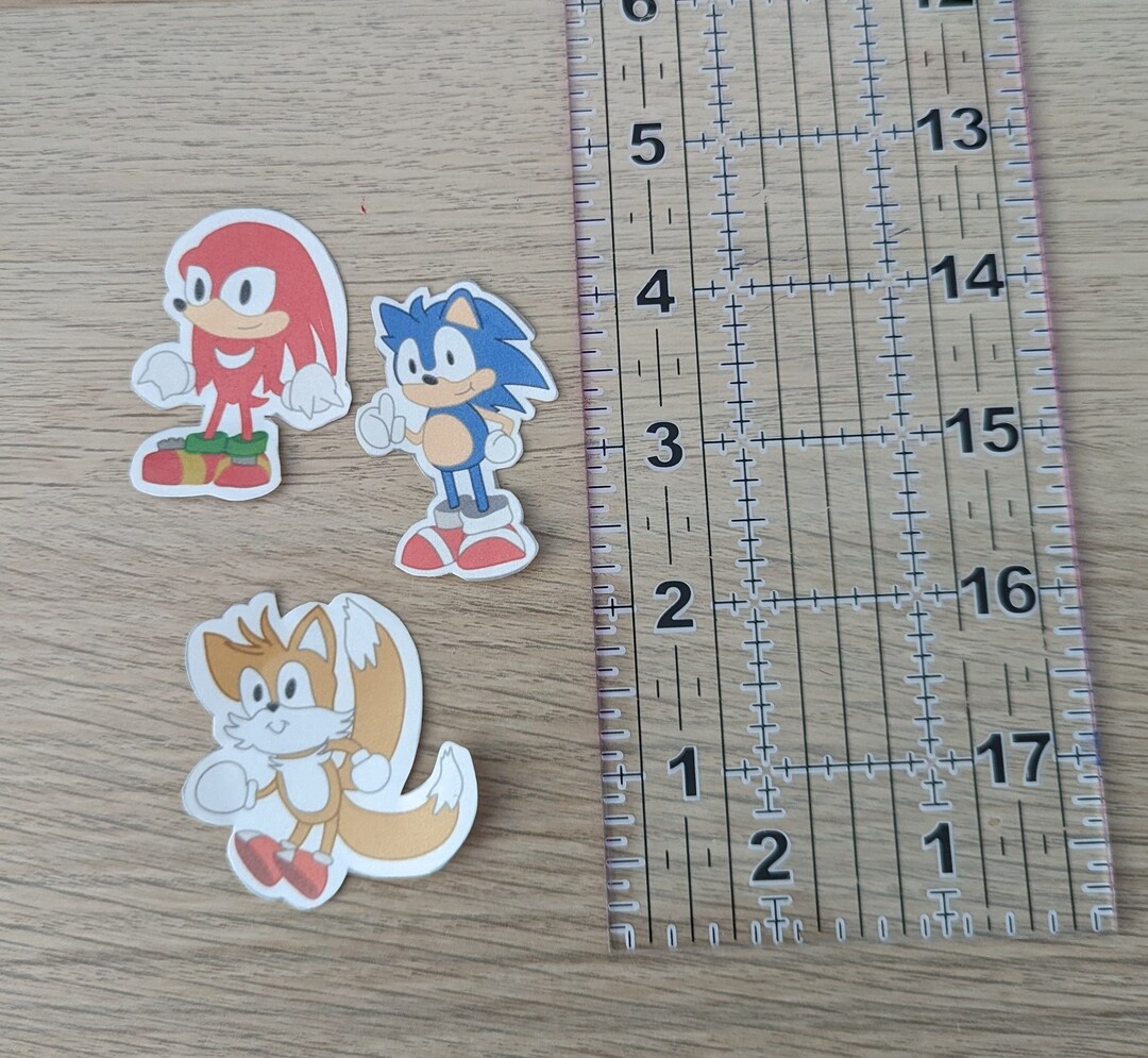 Sonic the Hedgehog (sonic, Knuckles, and Tails) Handmade 1.5"-2" Inch ...