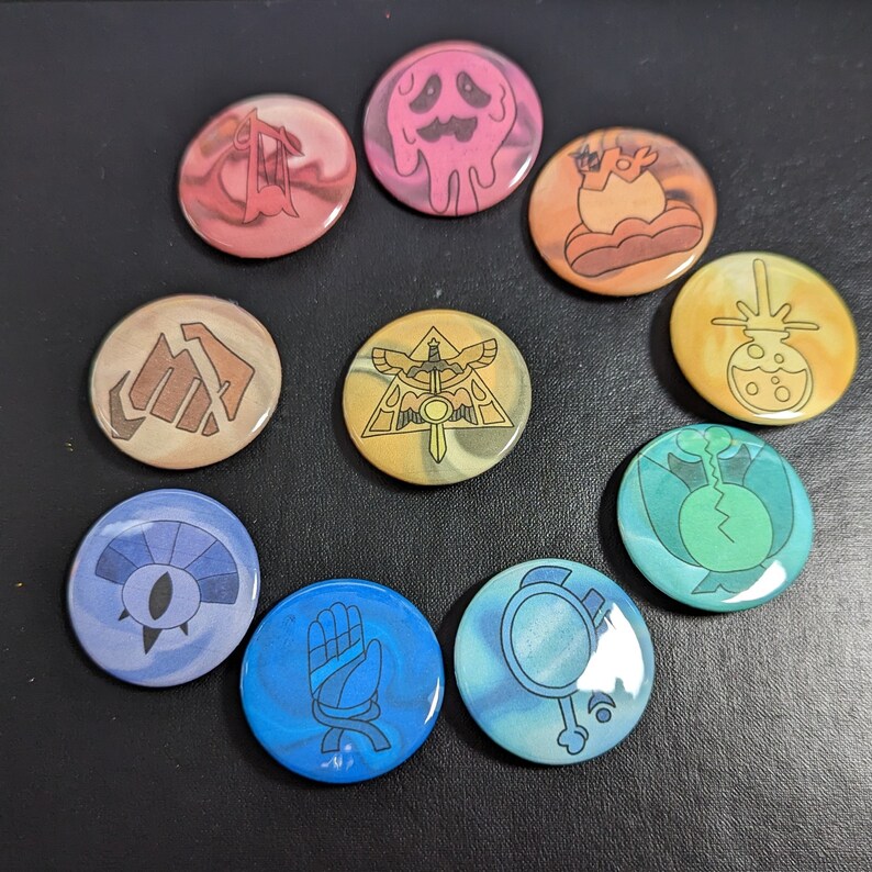 The Owl House Coven Buttons emperor's Coven, Bard, Abominations, Plant ...