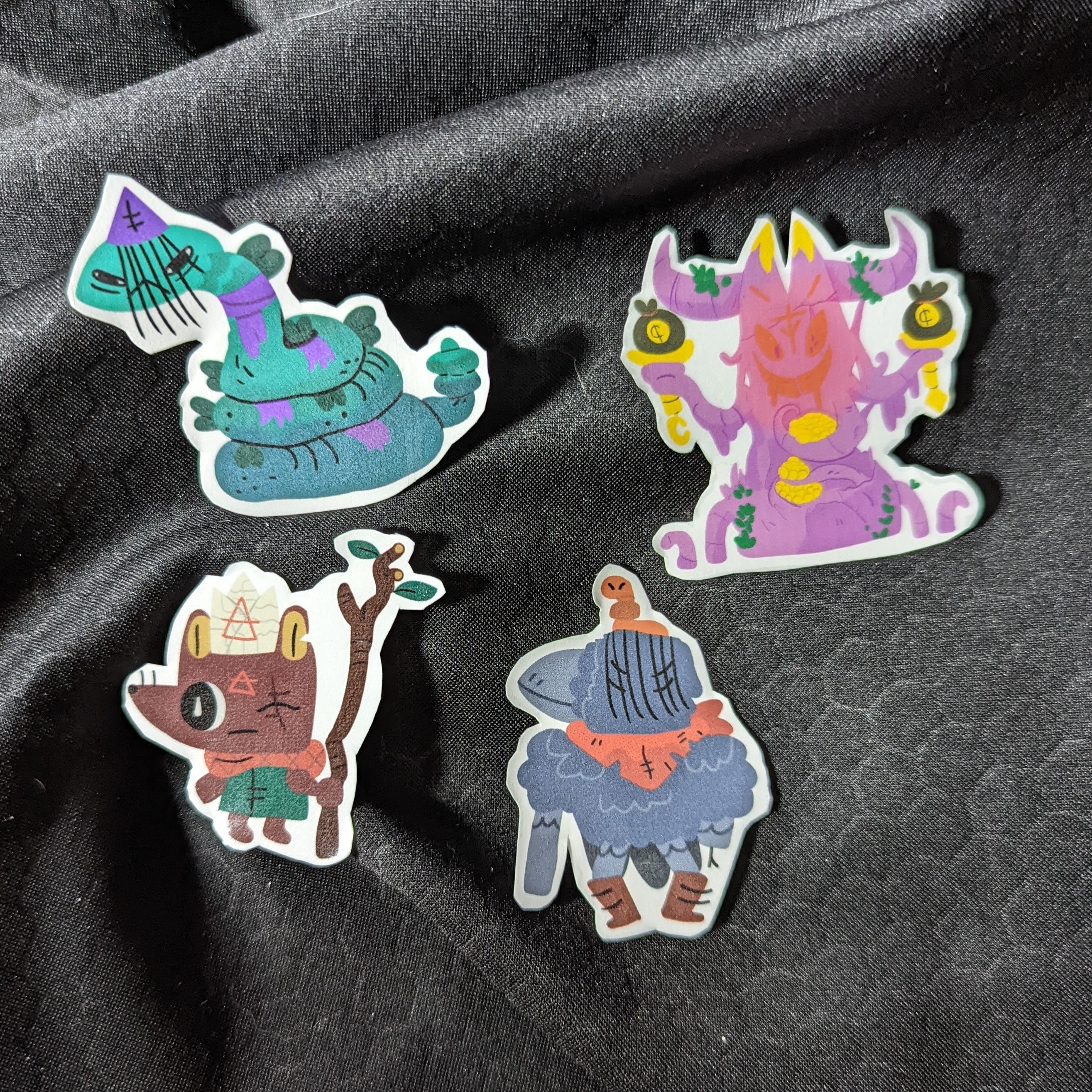 Cult of the Lamb Stickers flinky Klunko & Bop Ratau and - Etsy UK