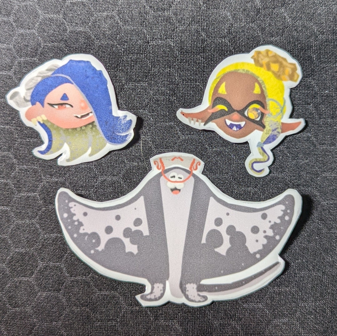 Splatoon 3 Deep Cut Stickers (shiver, Big Man, & Frye) 2.5 Inch ...