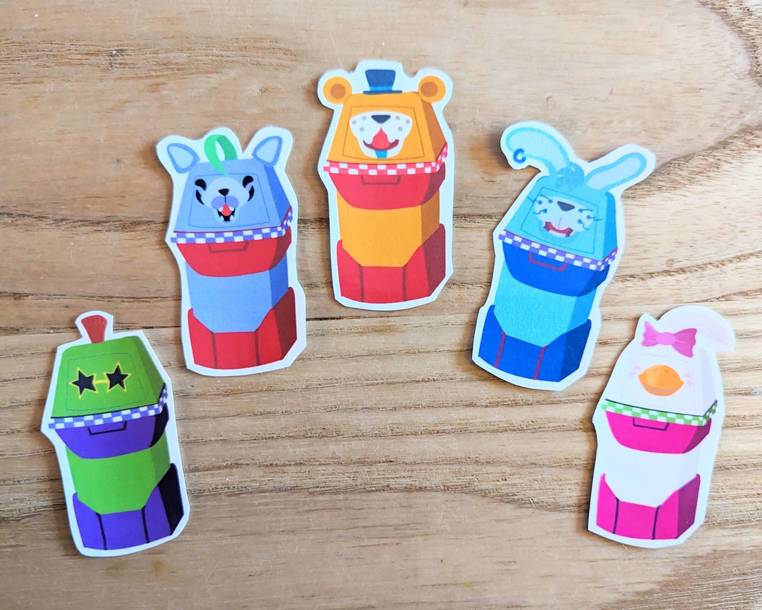 Five Nights at Freddy's Security Breach Trash Can Stickers (freddy ...