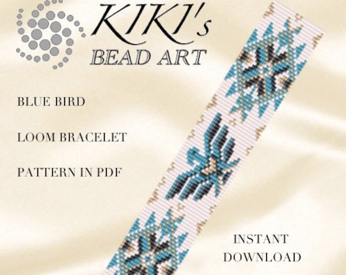 Bead Loom Pattern Blue Bird Native Inspired Modern LOOM - Etsy