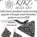 Pattern, Peyote Celtic Knot Pattern Set Triangle Pendant and Peyote ...