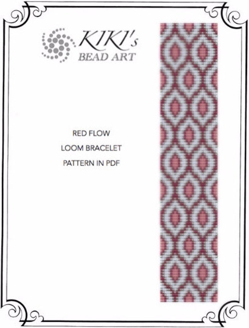 Bead Loom Pattern Red Flow Geometric LOOM Bracelet Pattern - Etsy