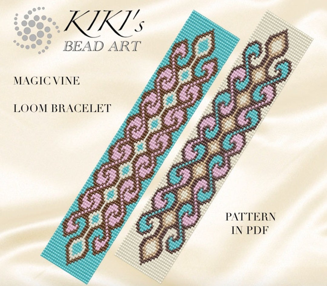 Bead Loom Pattern - Magic Vine Swirly LOOM Bracelet Pattern in PDF ...
