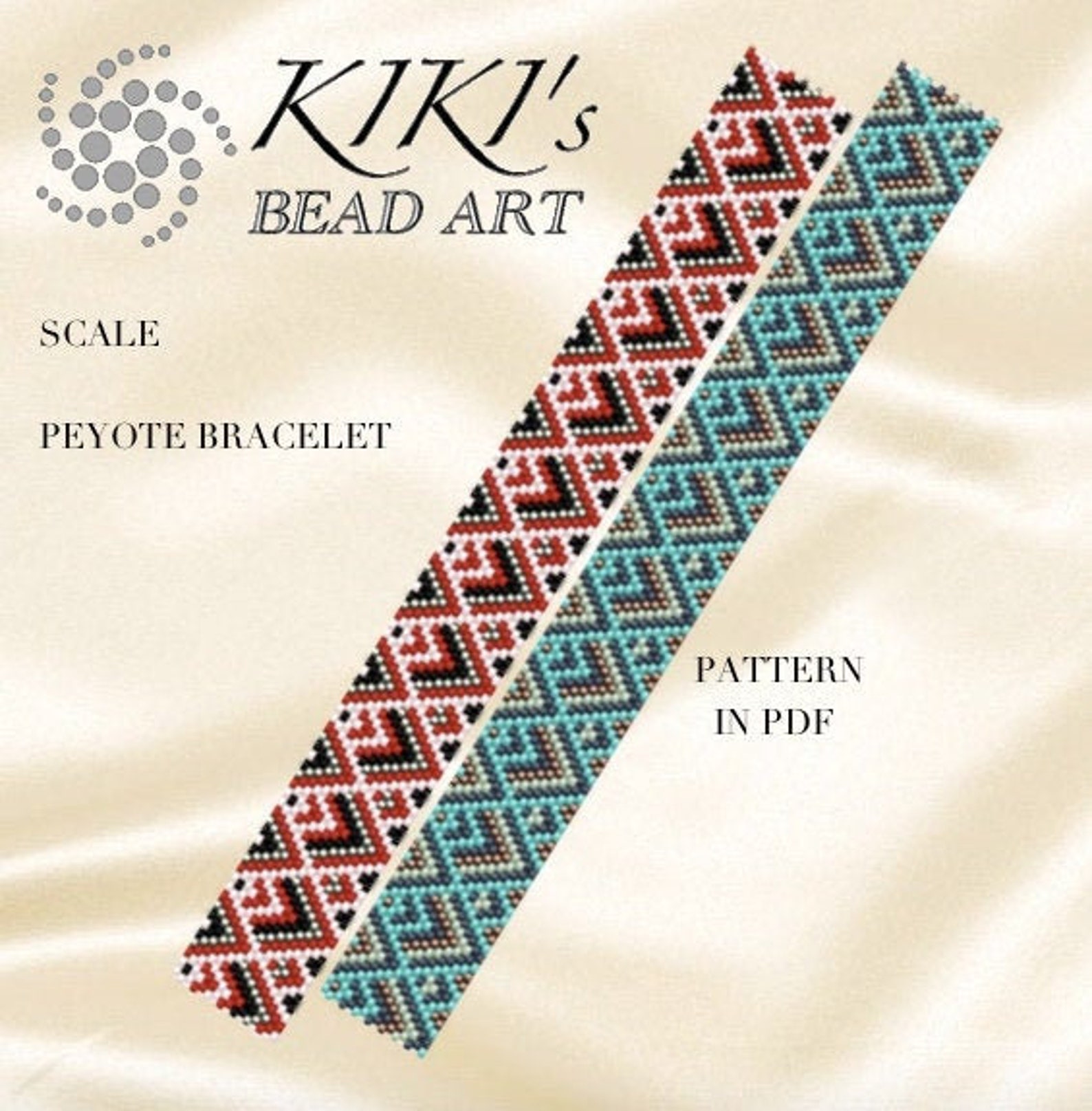 Peyote Pattern Peyote Bracelet Pattern Scale Geometric - Etsy