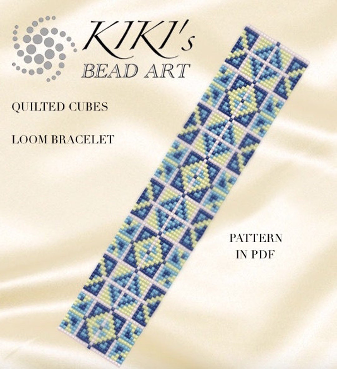 Bead Loom Pattern - Quilted Cubes - LOOM Bracelet Pattern in PDF ...