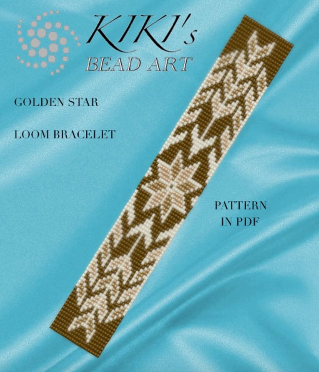 Bead Loom Pattern - Golden Star - LOOM Bracelet Pattern in PDF ...