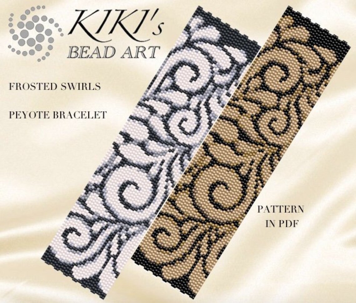 Peyote Bracelet Pattern Peyote Pattern Frosted Swirls Peyote | Etsy