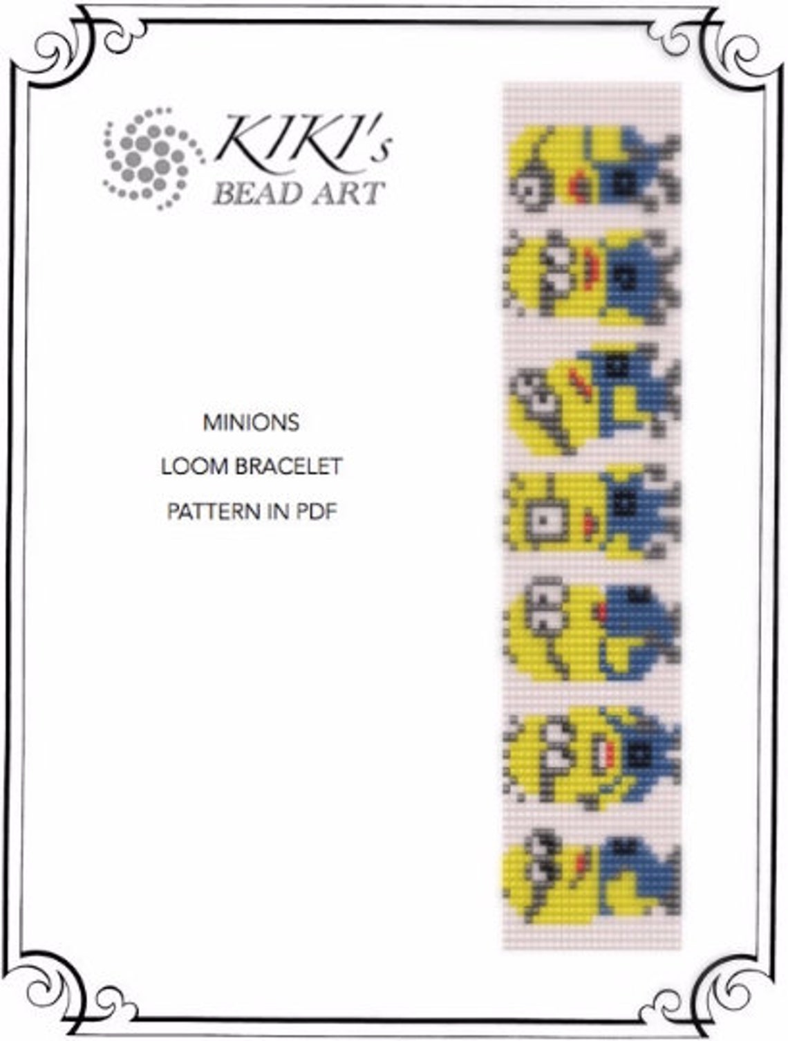 Bead Loom Pattern - Minions LOOM Bracelet Pattern in PDF - Instant ...