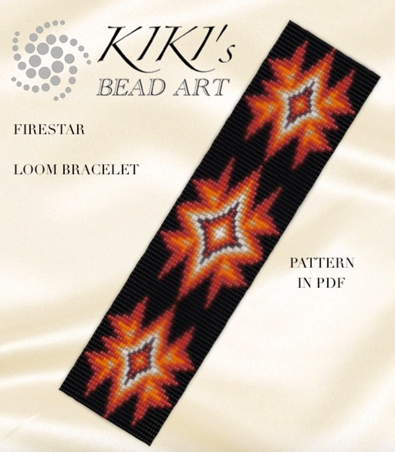 Bead Loom Pattern - Fire Star - LOOM Bracelet PDF Pattern Instant ...
