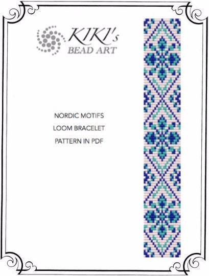 Loom pattern Nordic motifs LOOM bracelet pattern in PDF - Etsy España