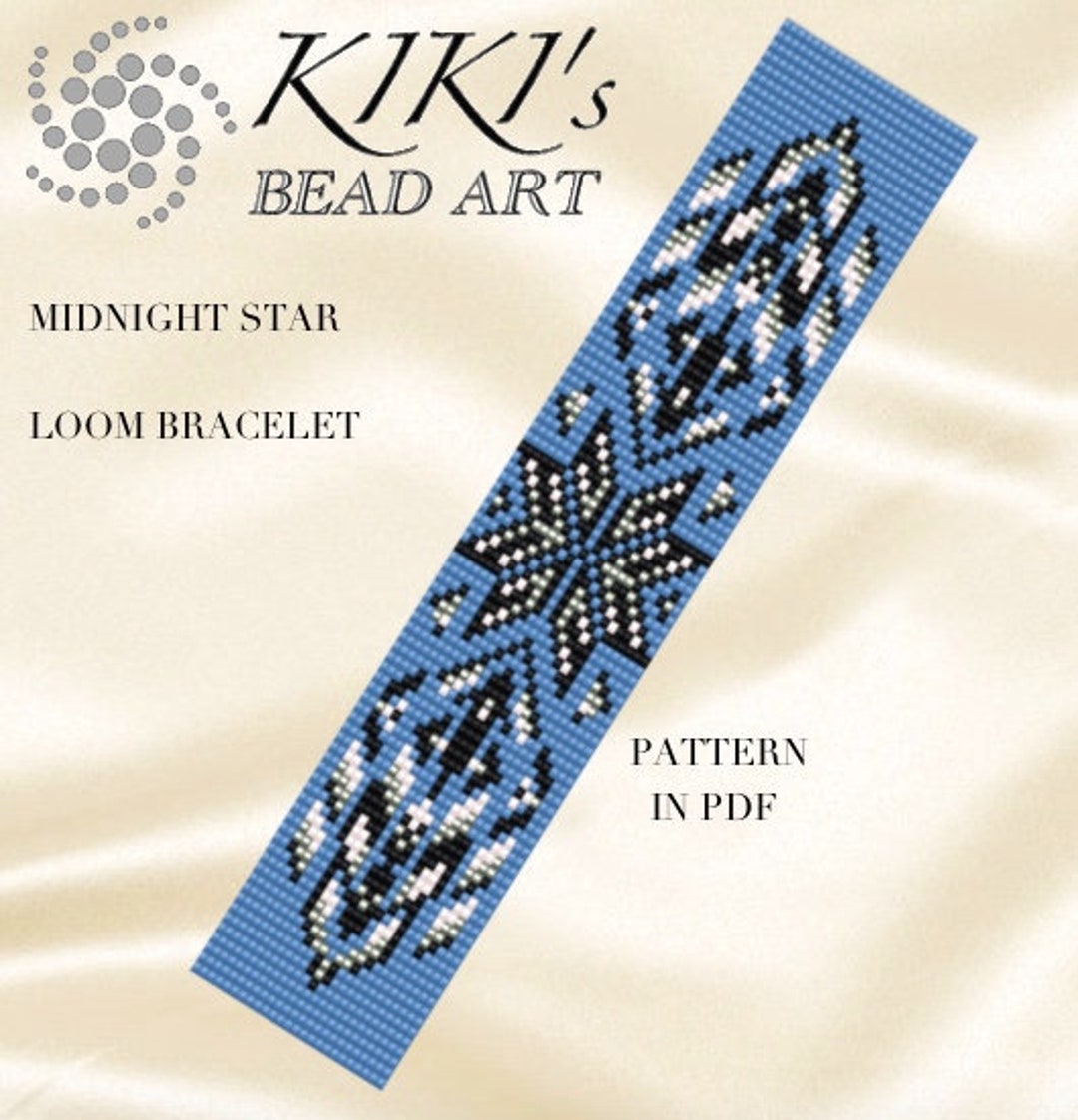 Loom Bracelet Pattern Bead Loom Pattern Midnight Star LOOM Bracelet ...