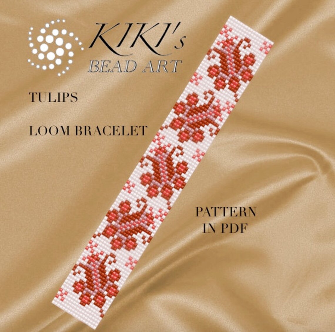 Bead Loom Pattern Red Tulips Traditional Flower Patterned - Etsy