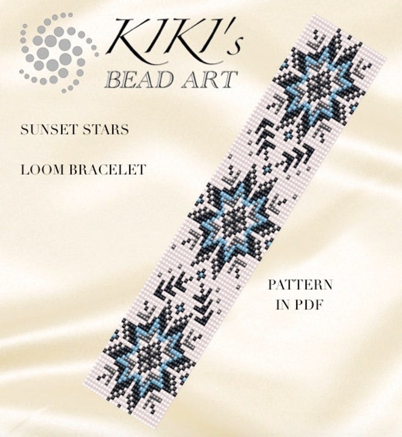 Bead Loom Pattern Sunset Stars LOOM Bracelet PDF Pattern | Etsy