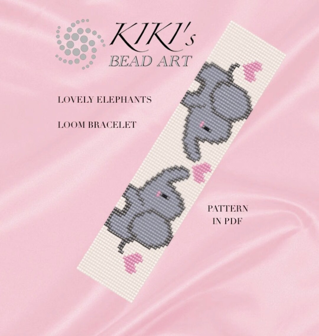 Loom Pattern, Bead Loom Pattern, Peyote Pattern, Lovely Elephants LOOM ...