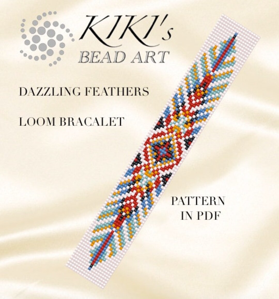 Loom Pattern, Bead Loom Pattern Dazzling Feathers - Ethnic Inspired ...