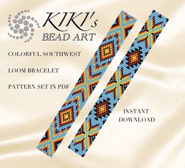 Bead Loom Pattern Native Colorful Southwest Ethnic Inspired LOOM ...
