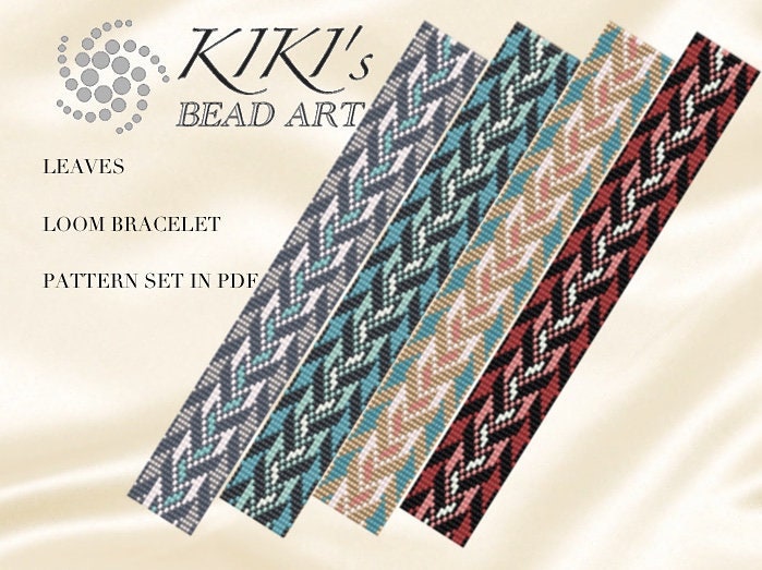 Loom pattern loom bracelet pattern bead loom pattern Leaves | Etsy