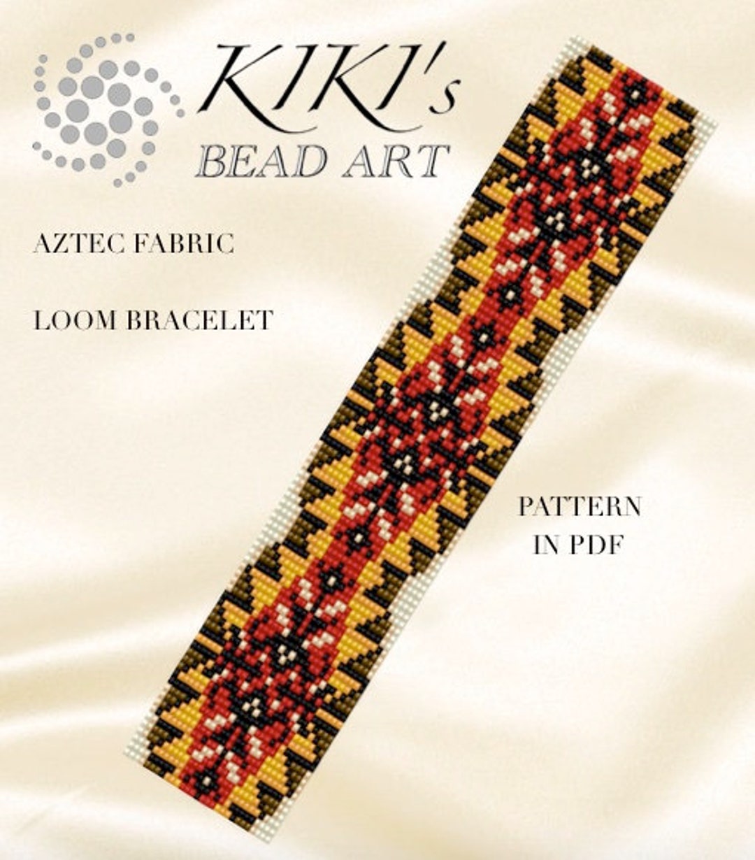 Bead Loom Pattern, Aztec Fabric, Ethnic Styled LOOM Bracelet Cuff ...